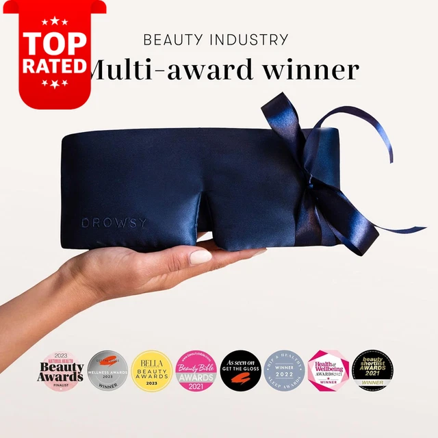 MULBERRY SILK EYE Mask 22 Momme Super Soft Complete Blackout Midnight ...