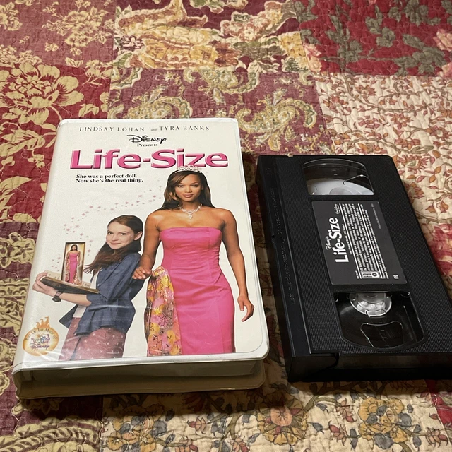 LIFE-SIZE (VHS, 2000) Lindsay Lohan Tyra Banks DCOM Disney Rare Cult ...