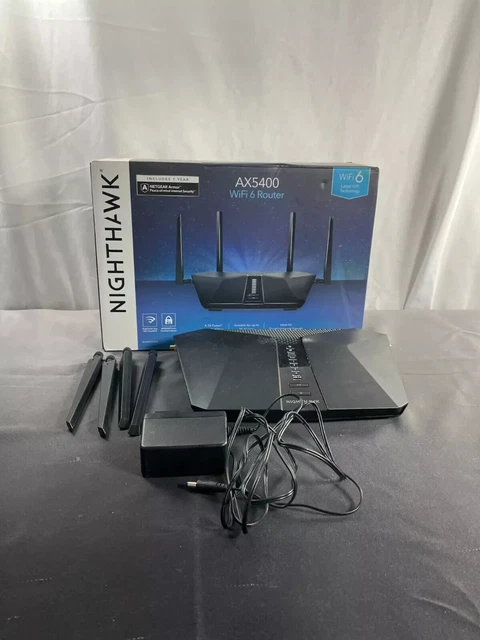 NETGEAR NIGHTHAWK AX6 RAX54S AX5400 WiFi 6 Router 6-Stream Wireless ...