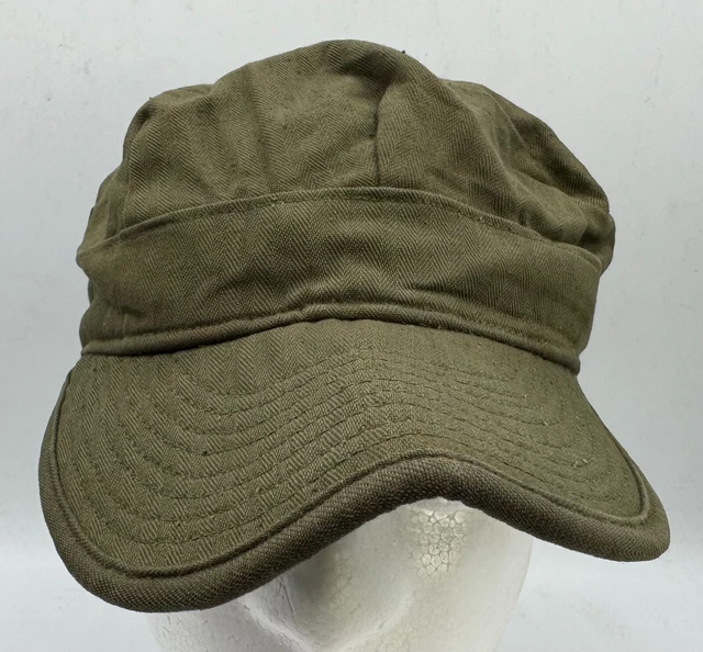 WW2 US ARMY Utility Field Cap Hat HBT Herringbone Twill Size 7 Korean ...