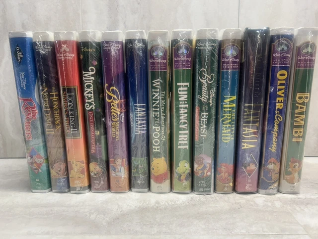 (13) SEALED DISNEY VHS Lot Clamshell Cases Masterpiece Collection ...