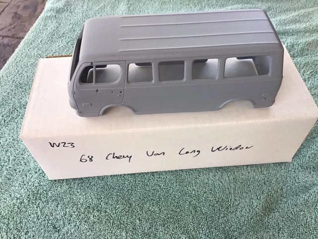 W23 1968 CHEVY G10 Van Window Long Wheelbase 1/25 Resin Primer Project ...