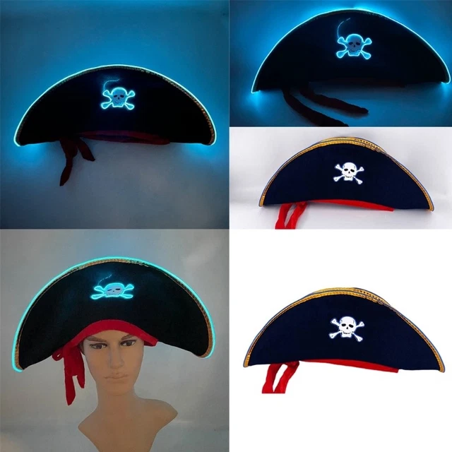 ADULT PIRATE COSTUME Hat for Men Women Adult Teens Masquerade Halloween ...