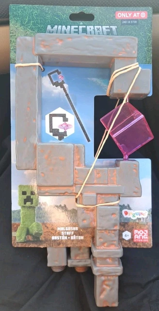 MINECRAFT MOVIE MALGOSHA Piglin Staff Costume Hand Held Prop Magic £36. ...