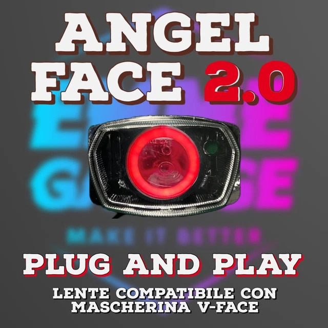 FANALE V-FACE VFACE Portafaro ANGEL EYES RED CON LED Anteriore MOTO ...