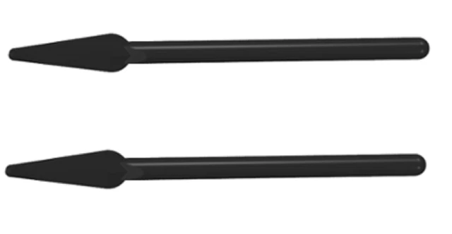 LEGO STAR WARS 2x Weapon Spear Weapon Pike/Spear Rounded Black 4497 ...