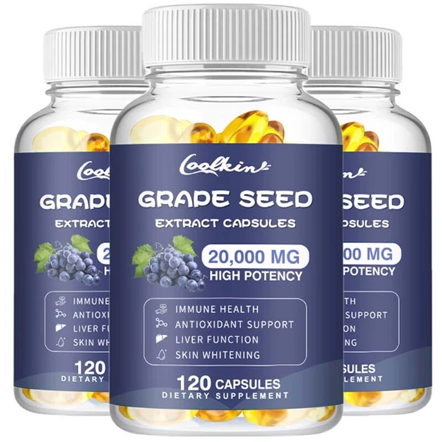 GRAPE SEEDS EXTRACT - 95% Polyphenols Antioxidant - Anti-Aging, Heart ...