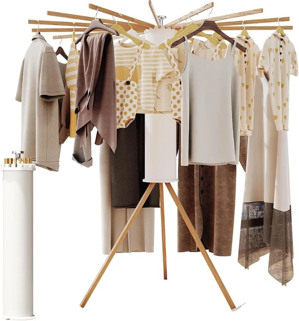 WALL MOUNTED CLOTHES Hanger Space-Saver，Retractable Garment Laundry ...