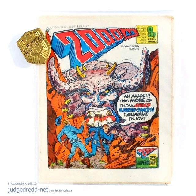 2000ad Prog 41 1st Brian Bolland Judge Dredd Comic Book Issue 3 12 77