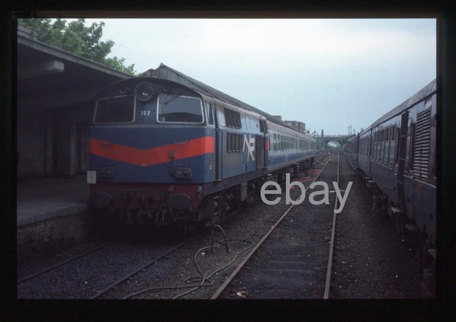 ORIGINAL 35MM SLIDE - Irish Railways - NIR Hunslet 182 at Bangor ...