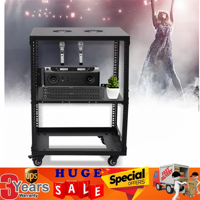 OPEN FRAME SERVER Rack Network Server Rack 12U 4 Post 19.7" Adjustable ...