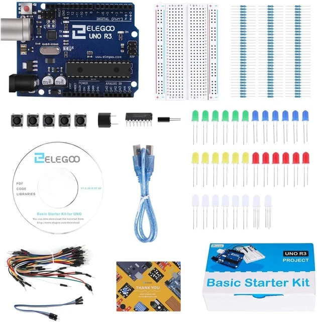 ELEGOO UNO R3 Carte Kit De Démarrage Basique avec Guide d'utilisation ...