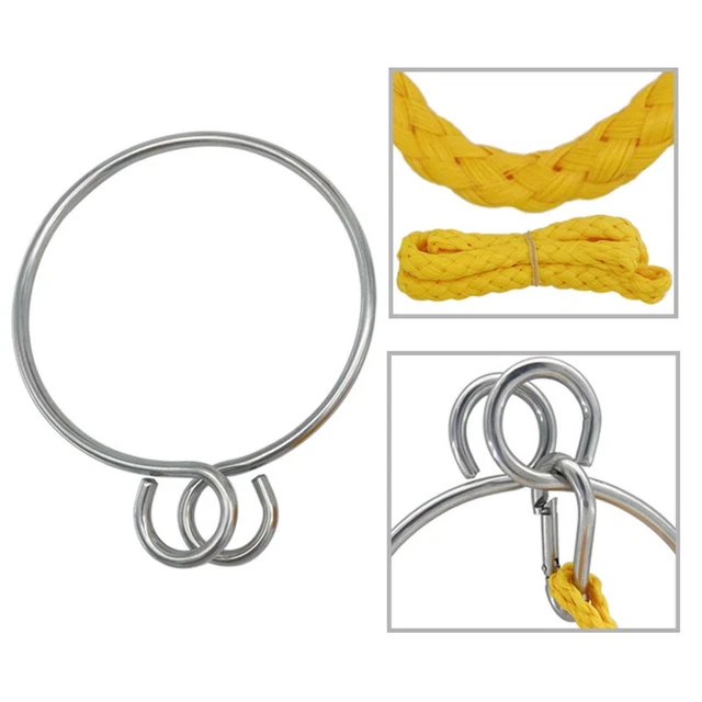 MARINE GRADE ANCHOR Retrieval Ring Carabiner and Tether Rope Length ...