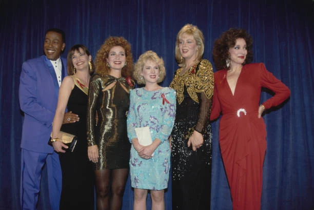 THE CAST OF CBS sitcom 'Designing Women' in the press room of - 1991 ...