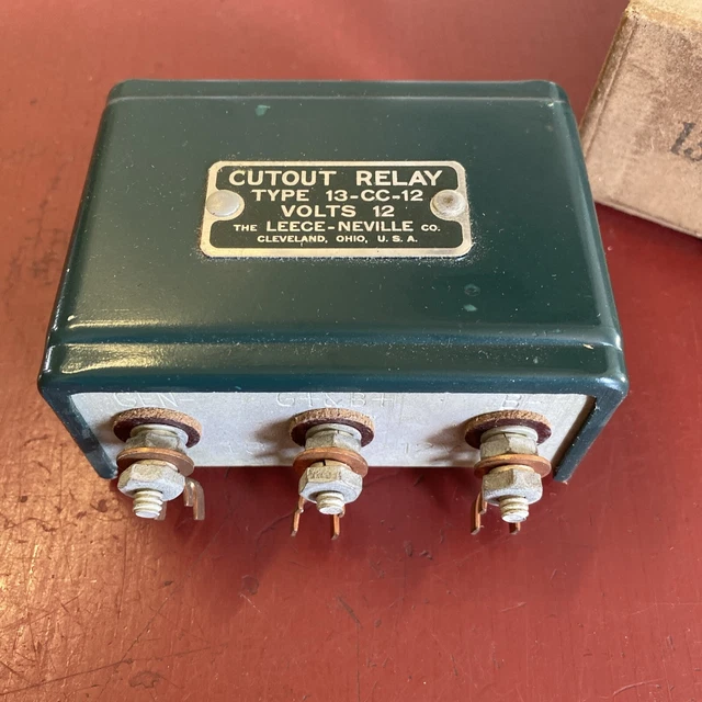 RELAIS DE DÉCOUPE Vintage Leece-Neville 12 Volts 13-Cc-12 Neuf Ancien ...