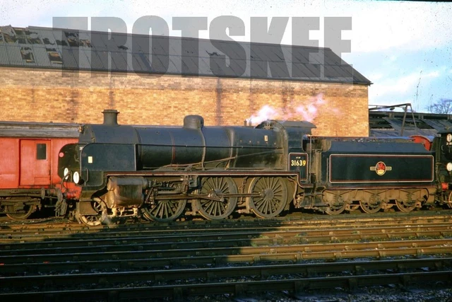 35MM SLIDE BR British Railways Steam Loco 31639 Class U Bath Shed 1966 ...