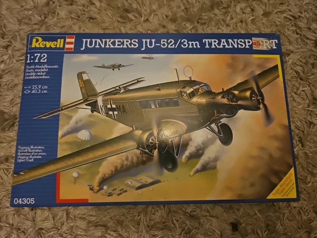 REVELL JUNKERS JU52/3M Transport 1:72 Aircraft Model Kit 04305 £24.99 ...