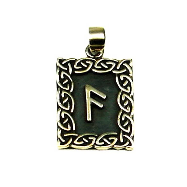 RUNA ANSUZ VIKINGO Bronce Colgante Símbolo Joya Nuevo EUR 12,80 ...
