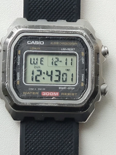 CASIO DW-3000 1985 Rare Vintage Divers The Tank LCD Wrist Watch 548 £ ...