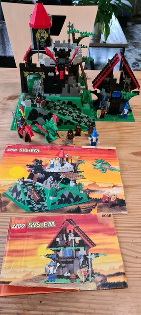 LEGO CHEVALIER DRAGON Chateau Vintage 6082 6048 castel knight merlin no ...