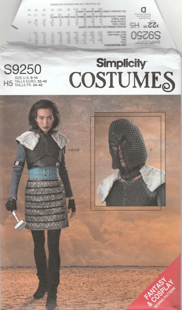 SIMPLICITY SEWING PATTERN 9250 Female Mandalorian Armorer Cosplay ...