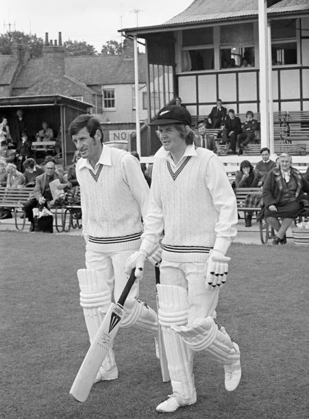 BEVAN CONGDON AND Glenn Turner of New Zealand walk out to re - Cricket ...