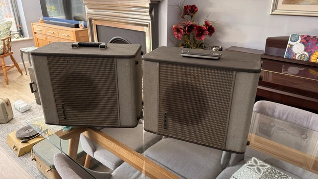 VINTAGE SONY SPEAKER System SS-80 Rare 1965 Suitcase Speakers ...