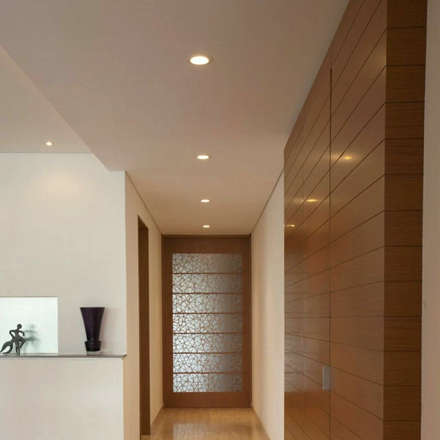 MODERNE LED RÉGLABLE Inclinaison Angle Spots Encastré Rond Plafonnier ...