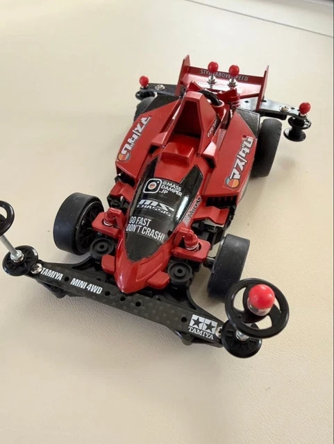 TAMIYA MINI 4WD Shooting Star 4WD 132 Scale Red Black Hard Tires Used £ ...