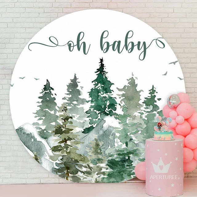 CIRCLE OH BABY Forest Gender Reveal Backdrop $37.90 - PicClick AU