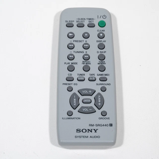 SONY RM-SRG440 SYSTEM Audio Hi-fi Stereo Remote Control - Genuine OEM ...