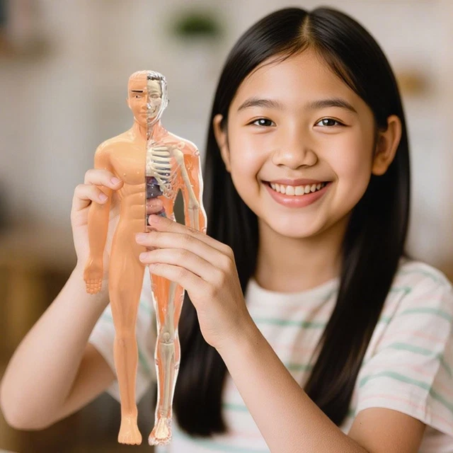 TEACHING TOOL 3D Human Torso Model DIY Mannequin Skeleton Anatomy Organ ...