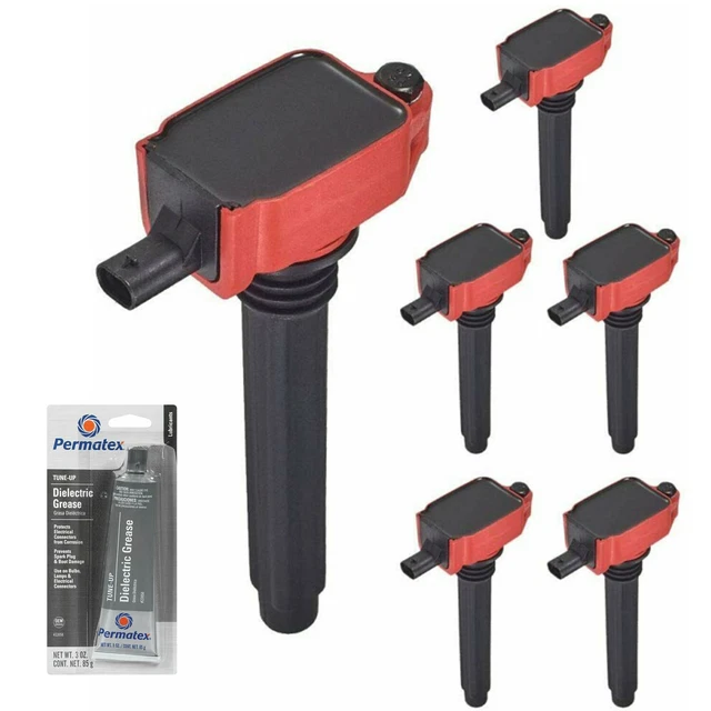 6 PACK ENGINE Ignition Coil & Grease For Dodge 3.6L 3.2L 3.0L 2.0L 2.4L ...