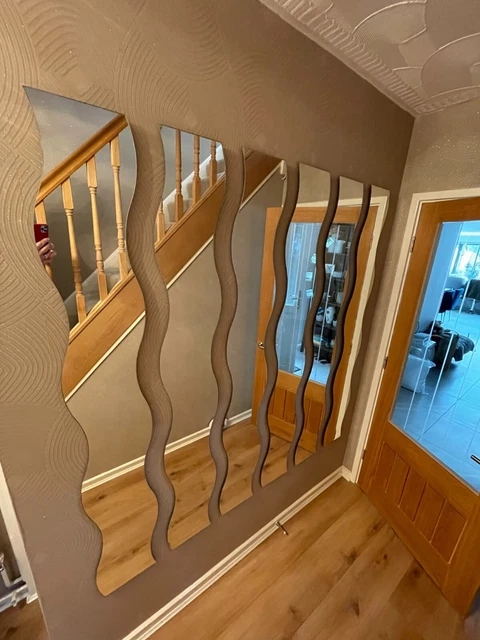 IKEA KRABB FULL Length Mirror Wavy Wiggly Bedroom Hallway Wardrobe ...