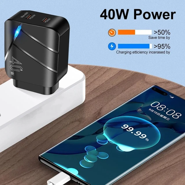TYPE C FAST Quick Charger 40W Power Supply Universal Adapter EUR 10,58 ...