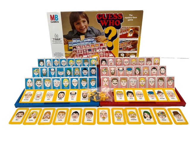 GUESS WHO? BOARD Game Retro Vintage MB Games Original 1979 - EXCELLENT ...