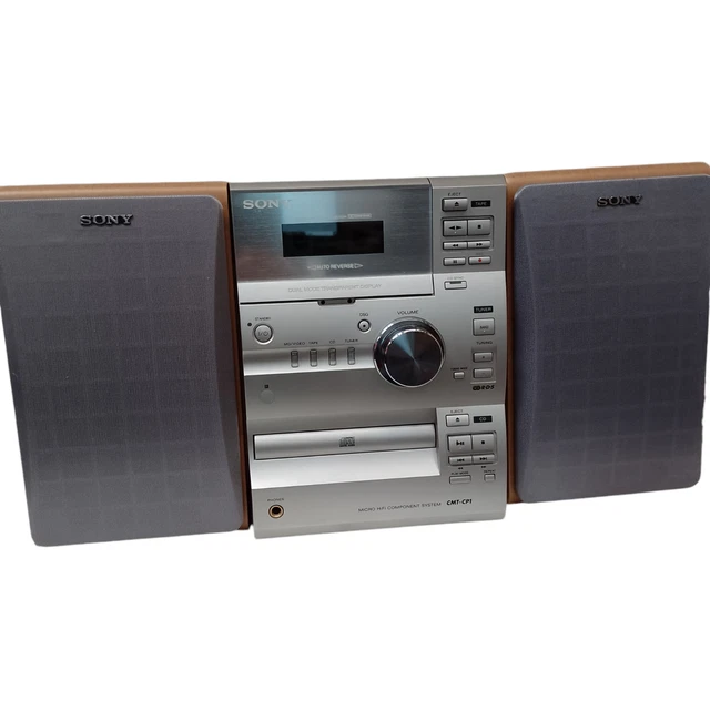 SONY CMT-CP1 MICRO Hifi System Radio Cassette Tape Cd Vintage Silver £ ...