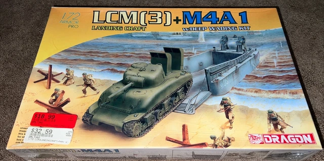 DRAGON DRAG7516 LCM(3) Landing Craft + M4A1 w/Deep Wading Kit 1/72 $45. ...