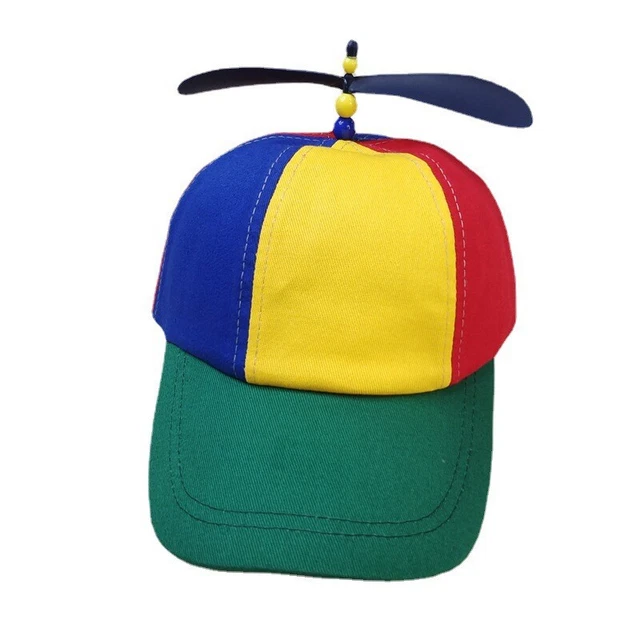 ADULT HELICOPTER CLOWN HAT Propeller Cap Rainbow LGBT Pride Fancy Dress ...