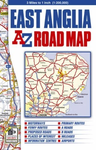EAST ANGLIA ROAD Map (A-Z Road Maps..., Geographers A-Z EUR 8,99 ...