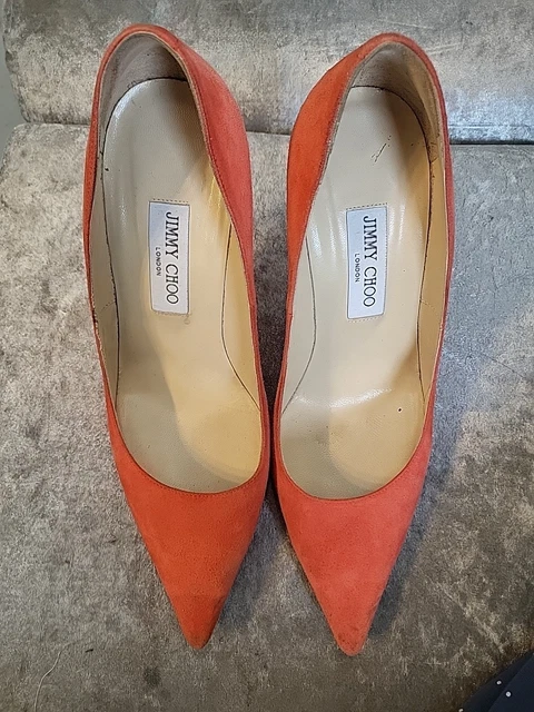 JIMMY CHOO ABEL Orange Heels Size 40 / 7 £130.68 - PicClick UK