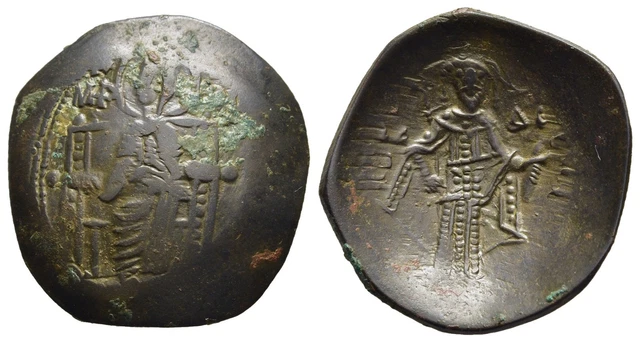 FITZ BYZANTINE EMPIRE Trachy Isaak Ii Angelos Akakia Constantinople Bl ...