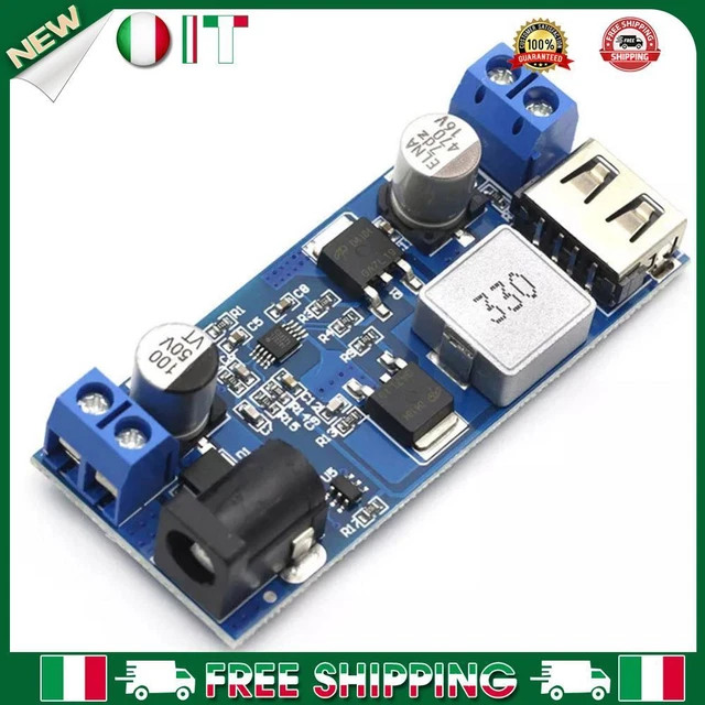 ~ DC-DC 24V/12V To 5V 5A Step-down Power Supply Module USB Voltage ...