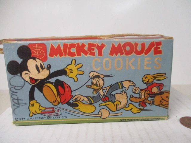 MICKEY MOUSE COOKIES Cookie Box Nabisco Walt Disney Enterprises ...