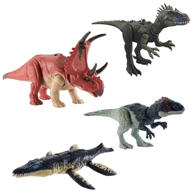 MATTEL - JURASSIC World Wild Dinosaur Figure Roars and Hits Assorted ...