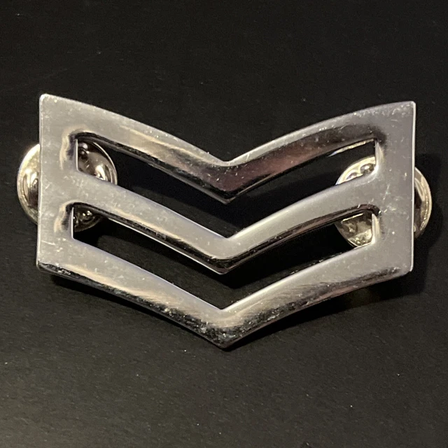 POLICE SERGEANT METAL Stripes Badge Chevrons Pin Epaulette Badge £9.99 ...