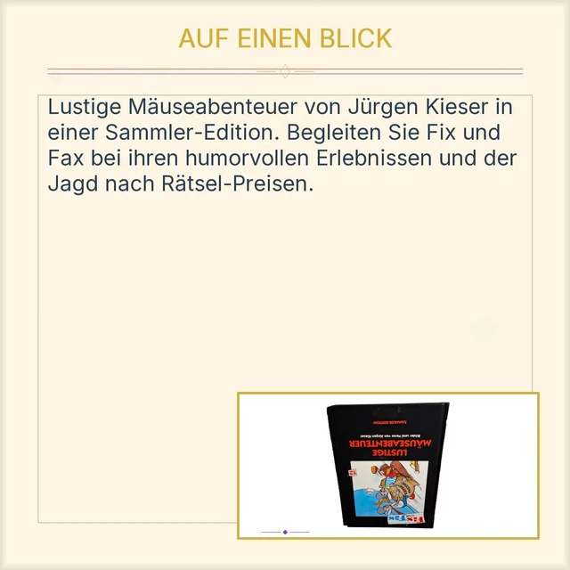 FIX & FAX Comic Hardcover Jürgen Kieser Sammler Edition Deutsch Humor ...