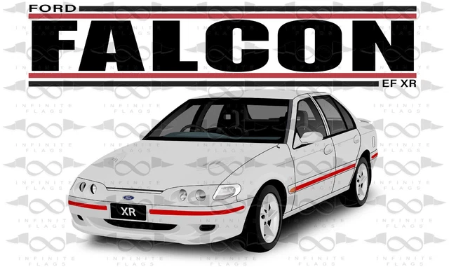 FORD FALCON EF XR Sedan WHITE flag/banner 150cm x 90cm NEW $34.16 ...