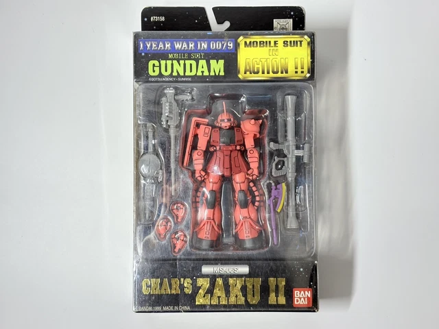 BANDAI MOBILE SUIT in Action Char's Zaku II Ms-06s 1 YR War IN 0079 ...
