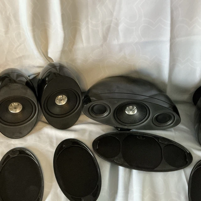 KEF HTS 3001 SE Speaker Set Surround Sound Satellite x4 Centre Black ...